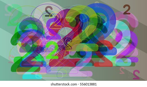 Vektor Stok Number 2 Icon Texture (Tanpa Royalti) 631642031 | Shutterstock