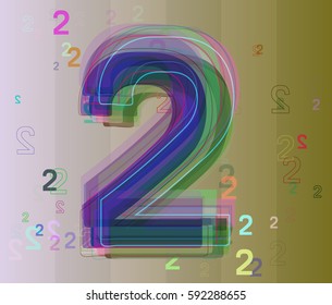 Number 2 Pattern Icon Stock Vector (Royalty Free) 620250308