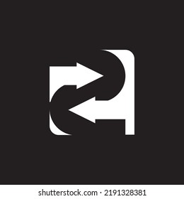Number 2 Logo Arrow Icon Design Stock Vector (Royalty Free) 2191328381 ...