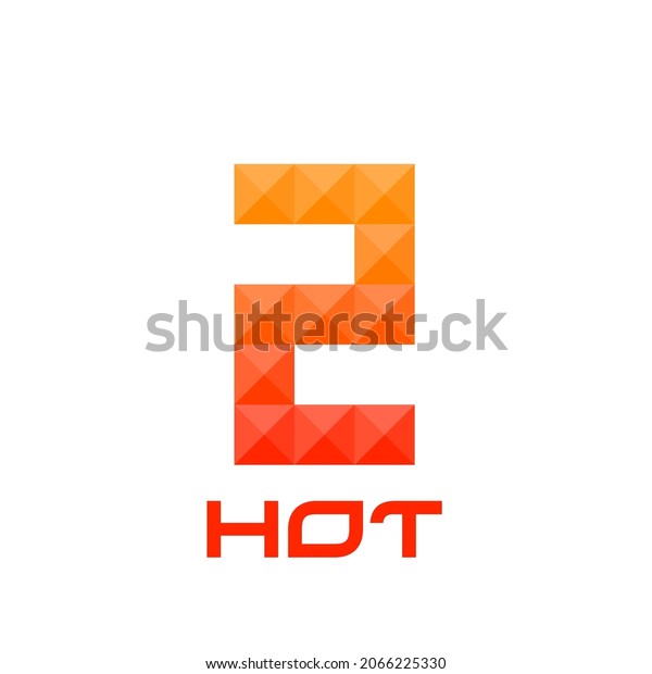 Number 2 Logo Bright Fire Colors Stock Vector (Royalty Free) 2066225330 ...