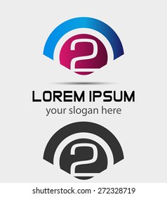 Number 2 Logo Icon Design Template Stock Vector (Royalty Free) 272328719