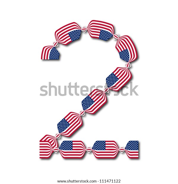 Number 2 Made Usa Flags Form Stock Vector (Royalty Free) 111471122 ...