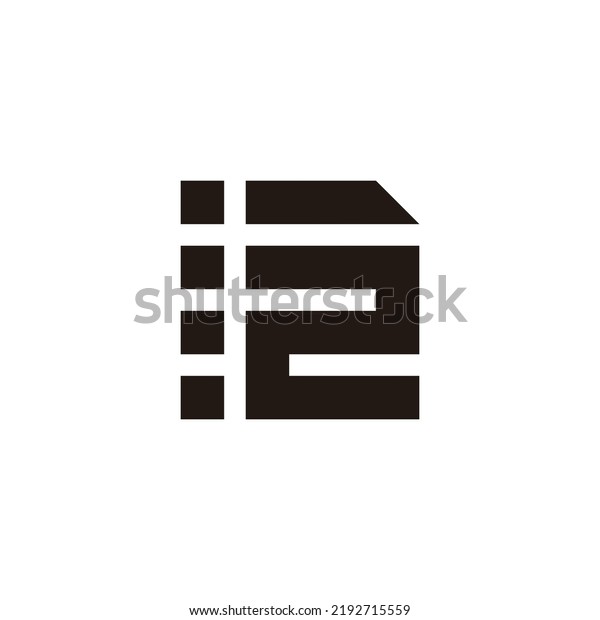Number 2 Paper Square Geometric Symbol Stock Vector (Royalty Free ...