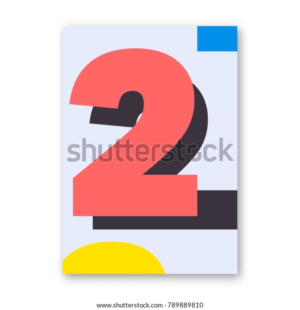 Number 2 Poster Cover Design Magazine Stock Vector (Royalty Free ...