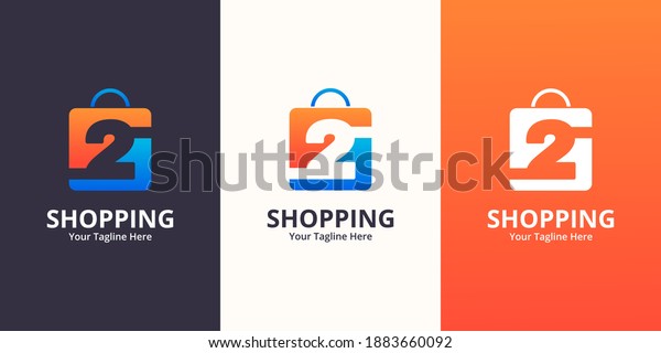 Number 2 Shop Logo Designs Template Stock Vector (Royalty Free ...