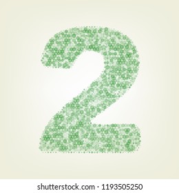Number 2 Sign Design Template Elements Stock Vector (Royalty Free ...