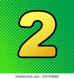Number 2 Sign Design Template Elements Stock Vector (Royalty Free ...
