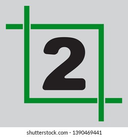 Number 2 Sign Design Template Elements Stock Vector (Royalty Free ...