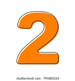 Number 2 Sign Design Template Elements Stock Vector (Royalty Free ...