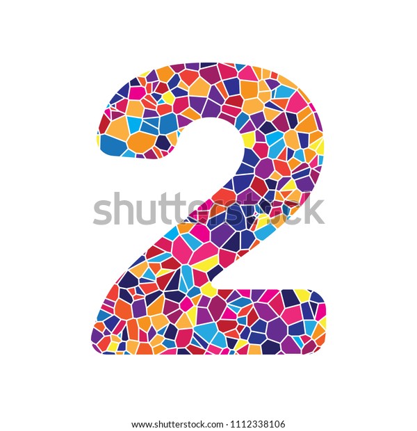 Number 2 Sign Design Template Elements Stock Vector (Royalty Free ...