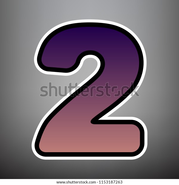 Number 2 Sign Design Template Elements Stock Vector (Royalty Free ...