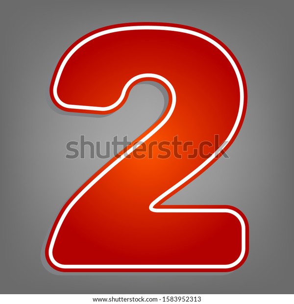 Number 2 Sign Design Template Elements Stock Vector (Royalty Free ...