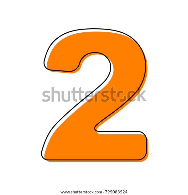 Number 2 Sign Design Template Elements Stock Vector (Royalty Free ...