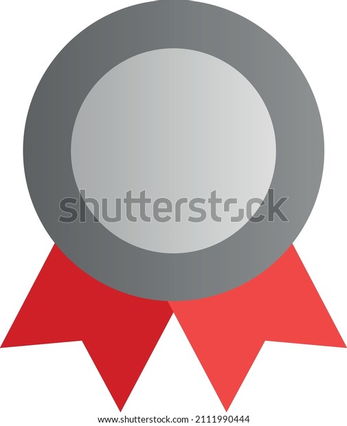 Number 2 Silver Award Red Stripes Stock Vector (Royalty Free ...