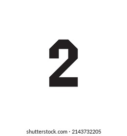 Number 2 Simple Symbol Logo Vector Stock Vector (Royalty Free ...