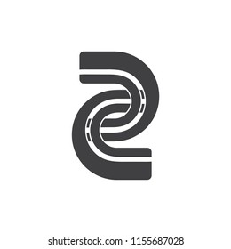 Number 2 Stripes Lines Logo Vector Stock Vector (Royalty Free ...