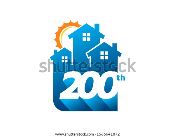 Number 200 Logo Symbol Template Design Stock Vector (Royalty Free ...