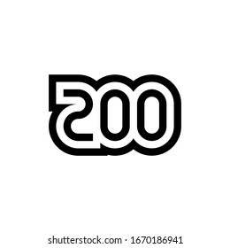 Number 200 Vector Icon Design Vector Stock Vector (Royalty Free ...