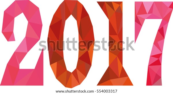 Number 2017style Low Poly Calendar Concept Stock Vector (Royalty Free ...