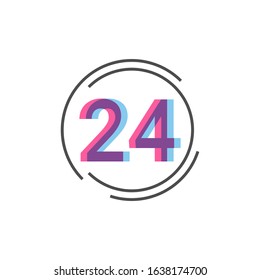 Number 25 Template Design Stock Vector (Royalty Free) 1638173710