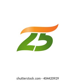 Number 25 Swoosh Design Template Logo Stock Vector (Royalty Free ...