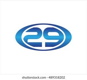 Number 29 Blue Oval Logo Template Stock Vector (Royalty Free) 489318202 ...