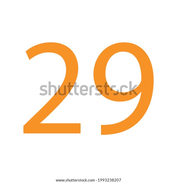 Number 29 Simple Clip Art Illustration Stock Vector (Royalty Free ...