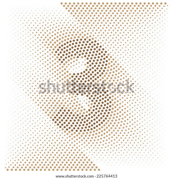 Number 3 Abstract Dotted Optical Illusion Stock Vector (Royalty Free ...