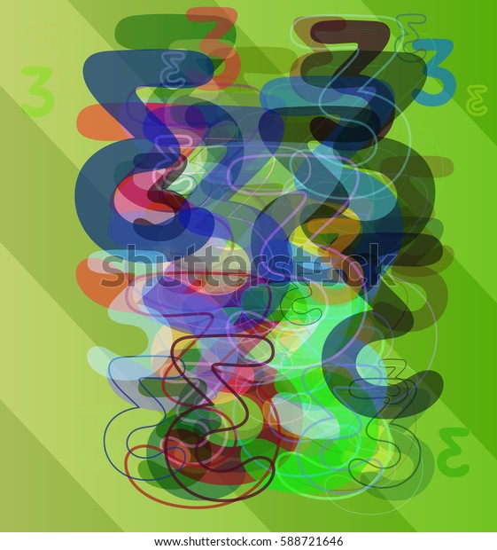 Number 3 Art Design Stock Vector (Royalty Free) 588721646 | Shutterstock
