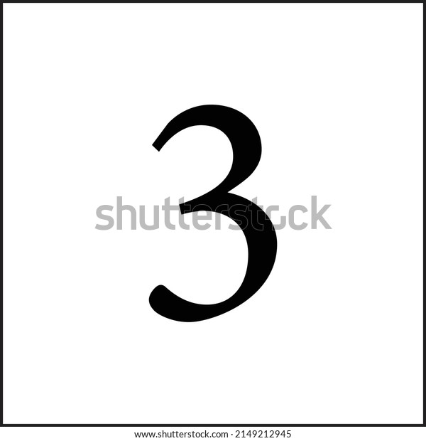 Number 3 Black Vector Stock Vector (Royalty Free) 2149212945 | Shutterstock