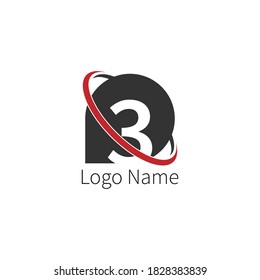 Number 3 Circle Icon Logo Design Stock Vector (Royalty Free) 1828383839 ...