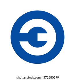 Letter E Inside Circle Logo Vector Stock Vector (Royalty Free) 372680596