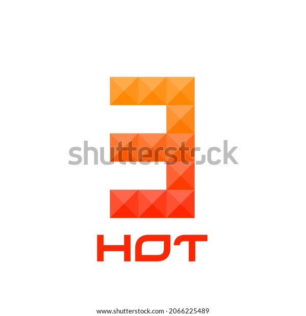 Number 3 Logo Bright Fire Colors Stock Vector (Royalty Free) 2066225489 ...