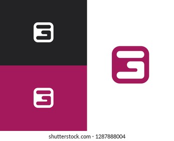 Number 3 Logo Square Rounded Shape Stock Vector (Royalty Free ...