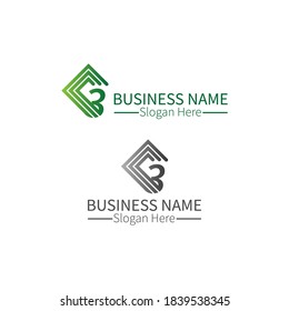 Number 3 Square Logo Icon Concept Stock Vector (Royalty Free ...