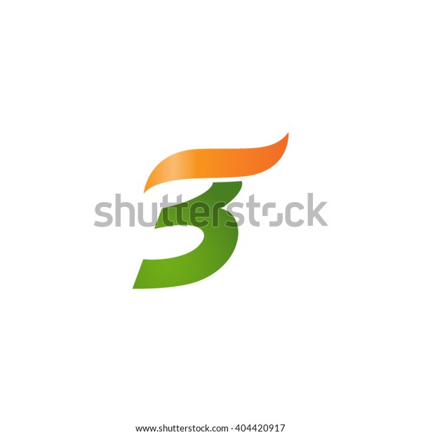 Number 3 Swoosh Design Template Logo Stock Vector (Royalty Free ...