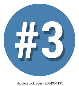 Number 3 Three Symbol Sign Circle Stock Vector (Royalty Free ...