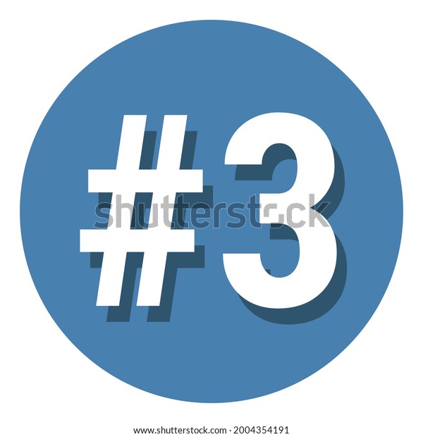 Number 3 Three Symbol Sign Circle Stock Vector (Royalty Free) 2004354191
