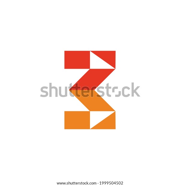 Number 3 Triangle Geometric Mosaic Logo Stock Vector (Royalty Free ...