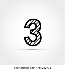 Number 3 Vector Illustration Stock Vector (Royalty Free) 789262771 ...