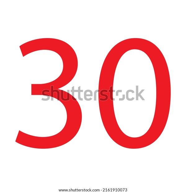 Number 30 Simple Clip Art Vector: เวกเตอร์สต็อก (ปลอดค่าลิขสิทธิ์ ...
