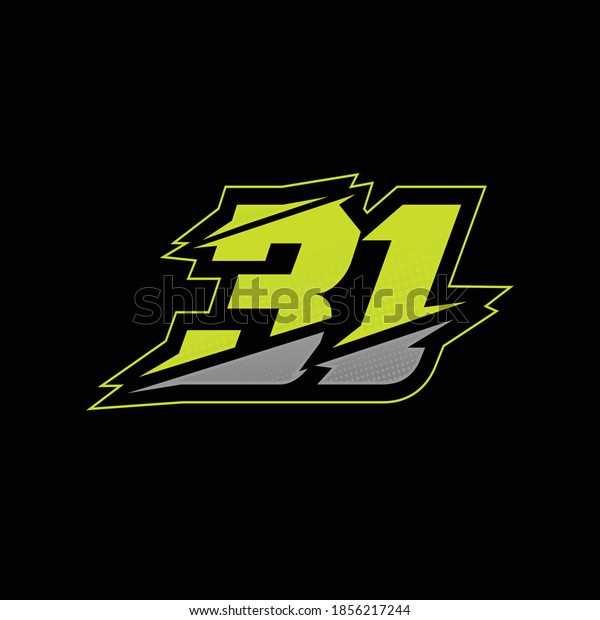 Number 31 Racing Design Vector Stock Vector (Royalty Free) 1856217244 ...