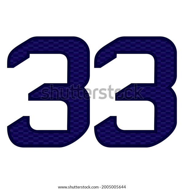 Number 33 Vector Illustration Blue Number Stock Vector (Royalty Free ...