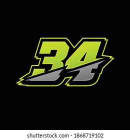 vector de diseño de carreras número: vector de stock (libre de regalías ...