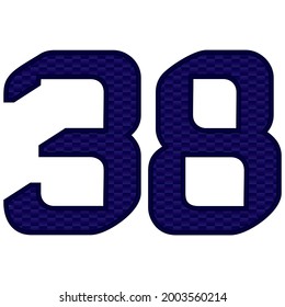 Number 38 Vector Illustration Blue Number Stock Vector (Royalty Free ...