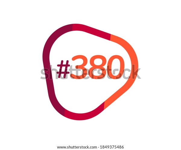 Number 380 Image Design 380 Logos Stock Vector (Royalty Free ...