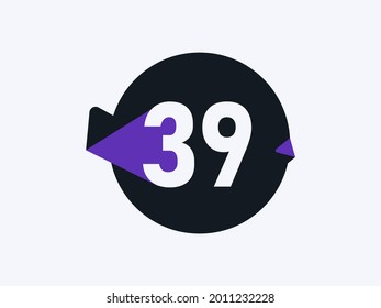 Number 39 Logo Icon Design Vector Stock Vector (Royalty Free ...