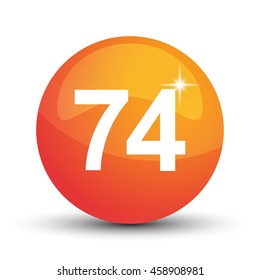 Number 3d Circle Orange Stock Vector (Royalty Free) 458911195