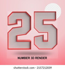 Number 3d Render Line Red Texture Stock Vector (Royalty Free ...