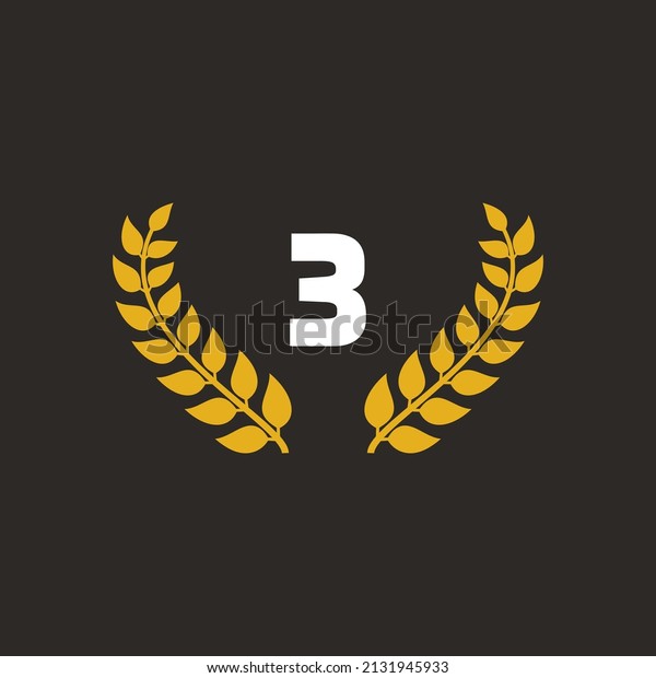 Number 3rd Award Design Gold Ribbon Stock Vector (Royalty Free ...